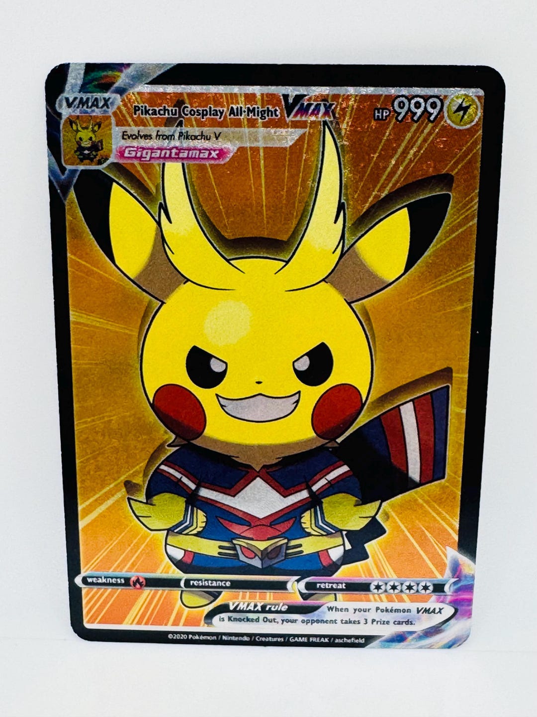 Pokemon Pikachu Anime Cosplay #49 DIY Kawaii Doujin Holo Custom Card - Etsy