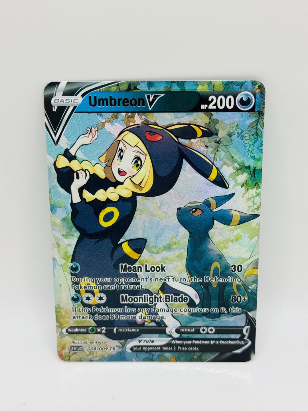 Mint Pokémon Lillie Trainer Umbreon Cosplay Kawai DIY Card - Etsy