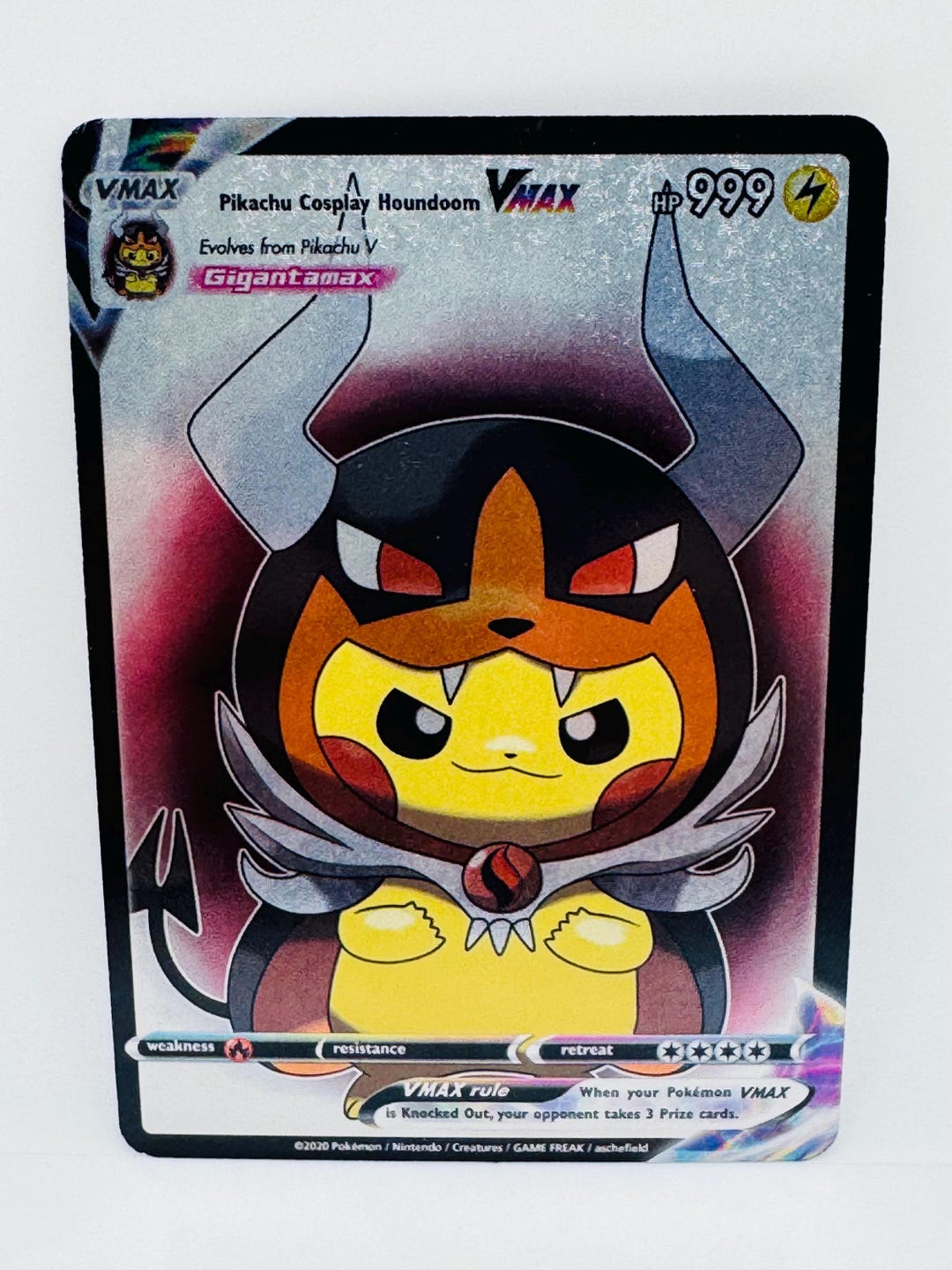 Pokemon Pikachu Anime Cosplay #46 DIY Kawaii Doujin Holo Custom Card - Etsy