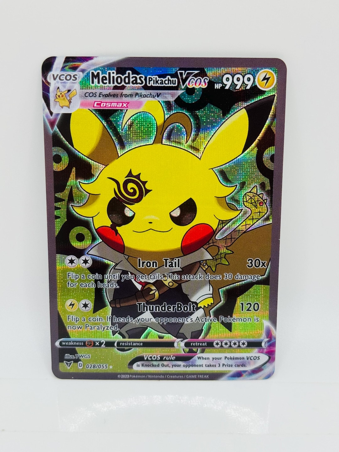 Mint Pokemon Pikachu Anime Cosplay Meliodas DIY Kawaii Holo Card - Etsy