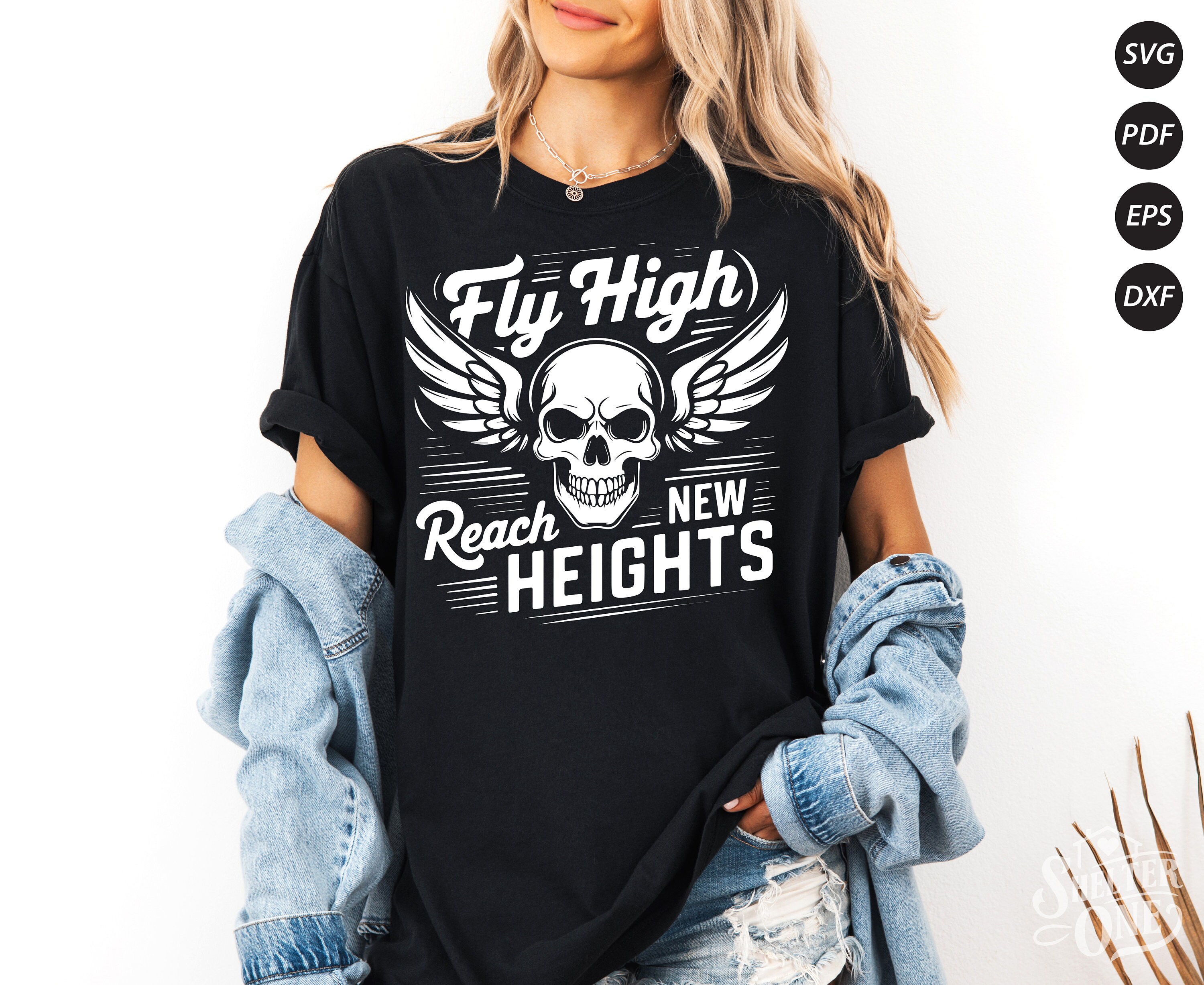 Fly High Svg, Skeleton Svg Files, Tshirt Sayings Svg, Motivational ...