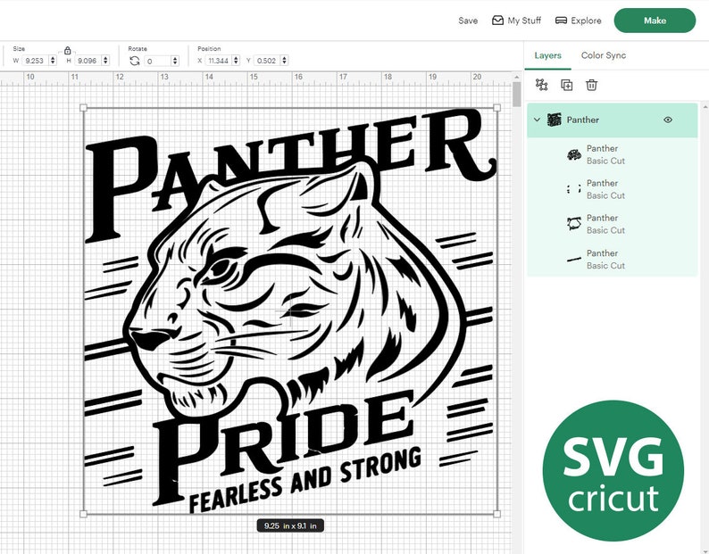 Panther Pride Svg, Retro Panthers, Panther Face, Panther Head Svg ...