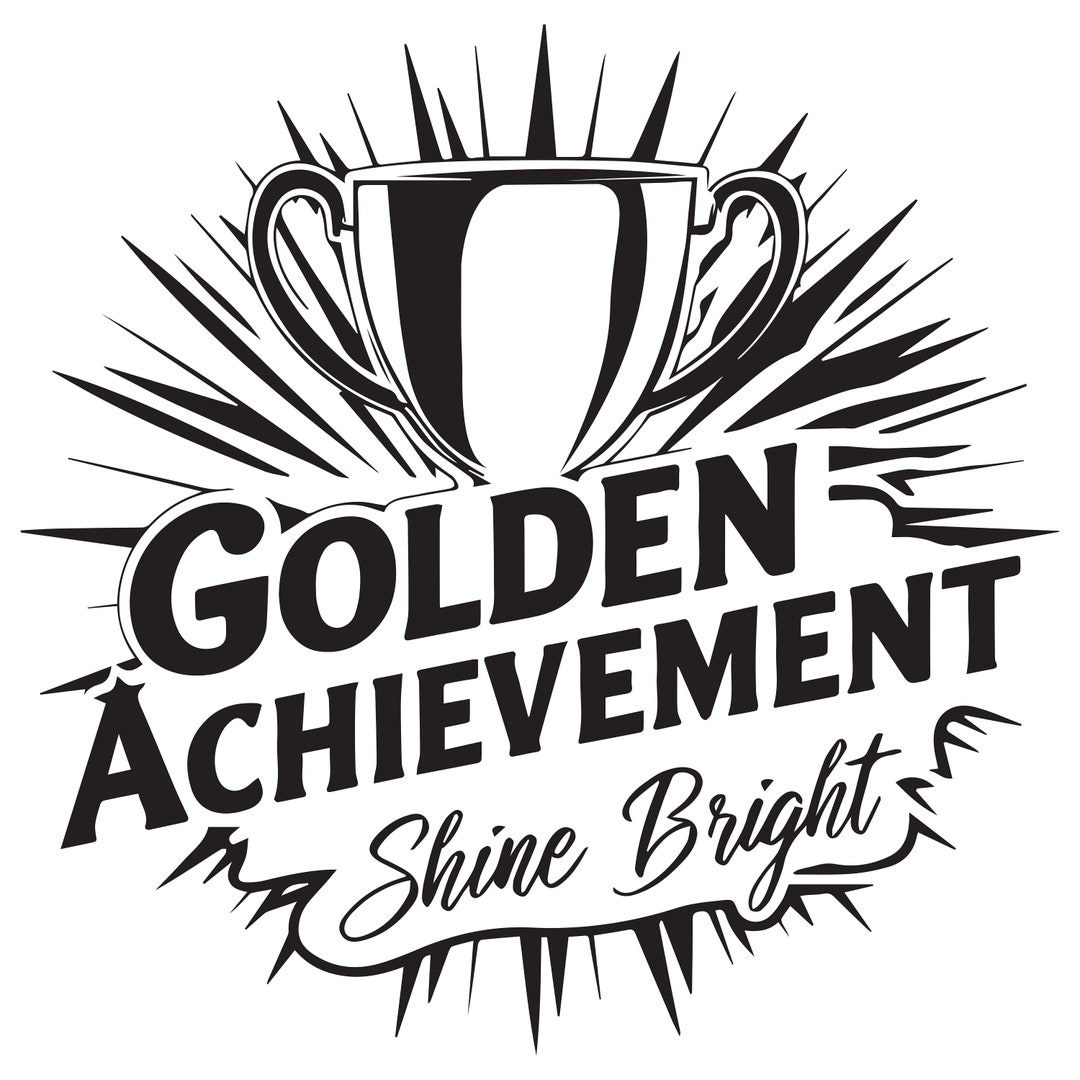 Golden Achievement Svg, Svg Files for Cricut, Shine Bright Shirt, Retro ...