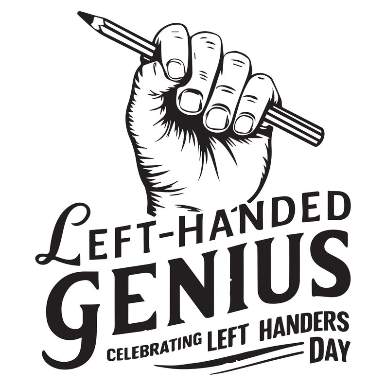 Left Handers Day, Svg Files for Cricut, Lefty Hands Svg, Retro Svg for ...