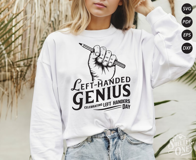 Left Handers Day, Svg Files for Cricut, Lefty Hands Svg, Retro Svg for ...