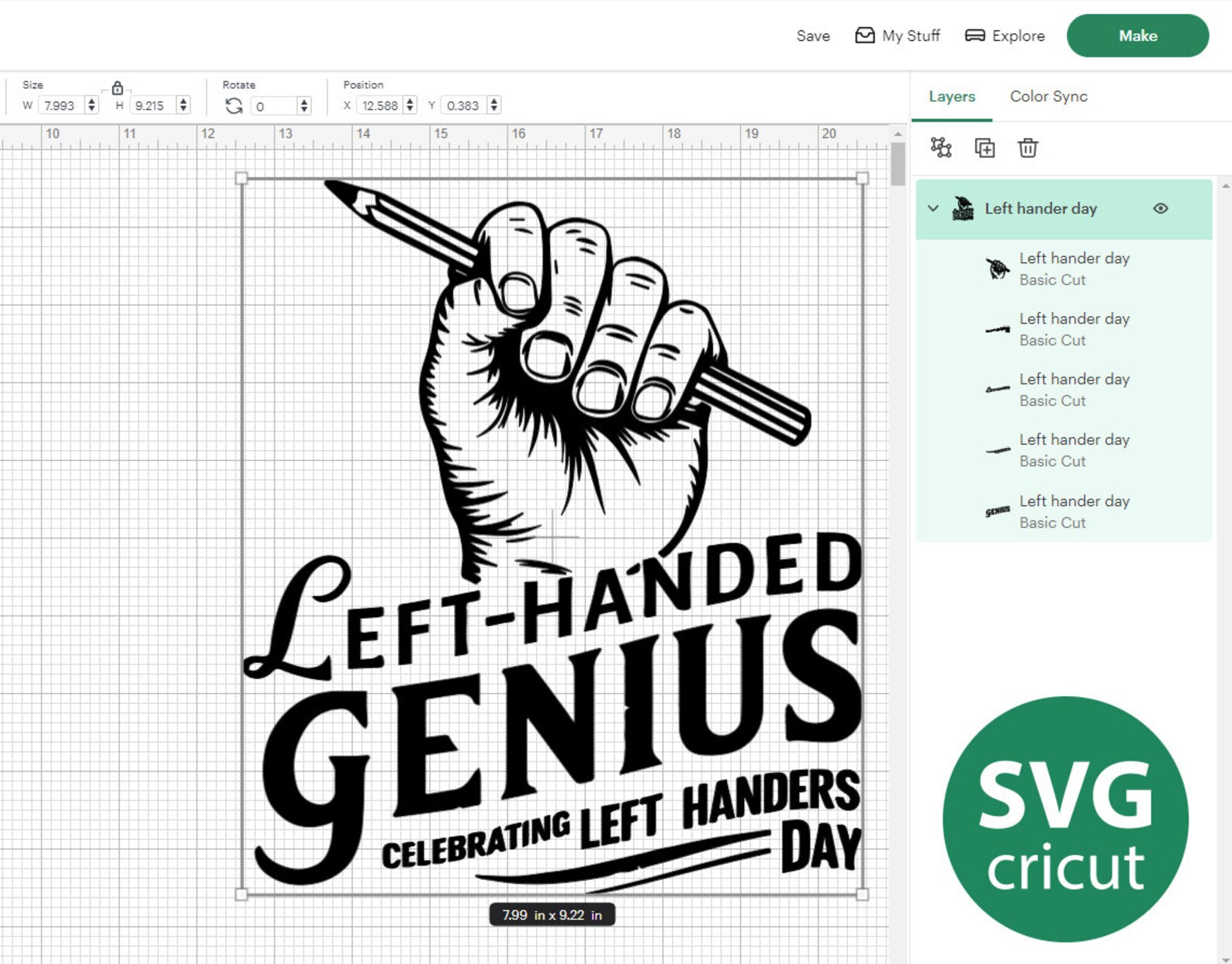 Left Handers Day, Svg Files for Cricut, Lefty Hands Svg, Retro Svg for ...