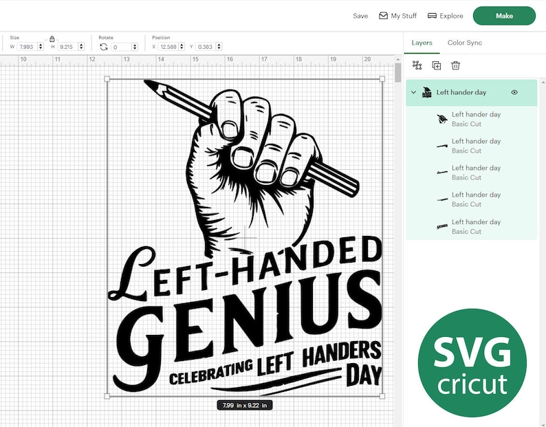 Left Handers Day, Svg Files for Cricut, Lefty Hands Svg, Retro Svg for ...