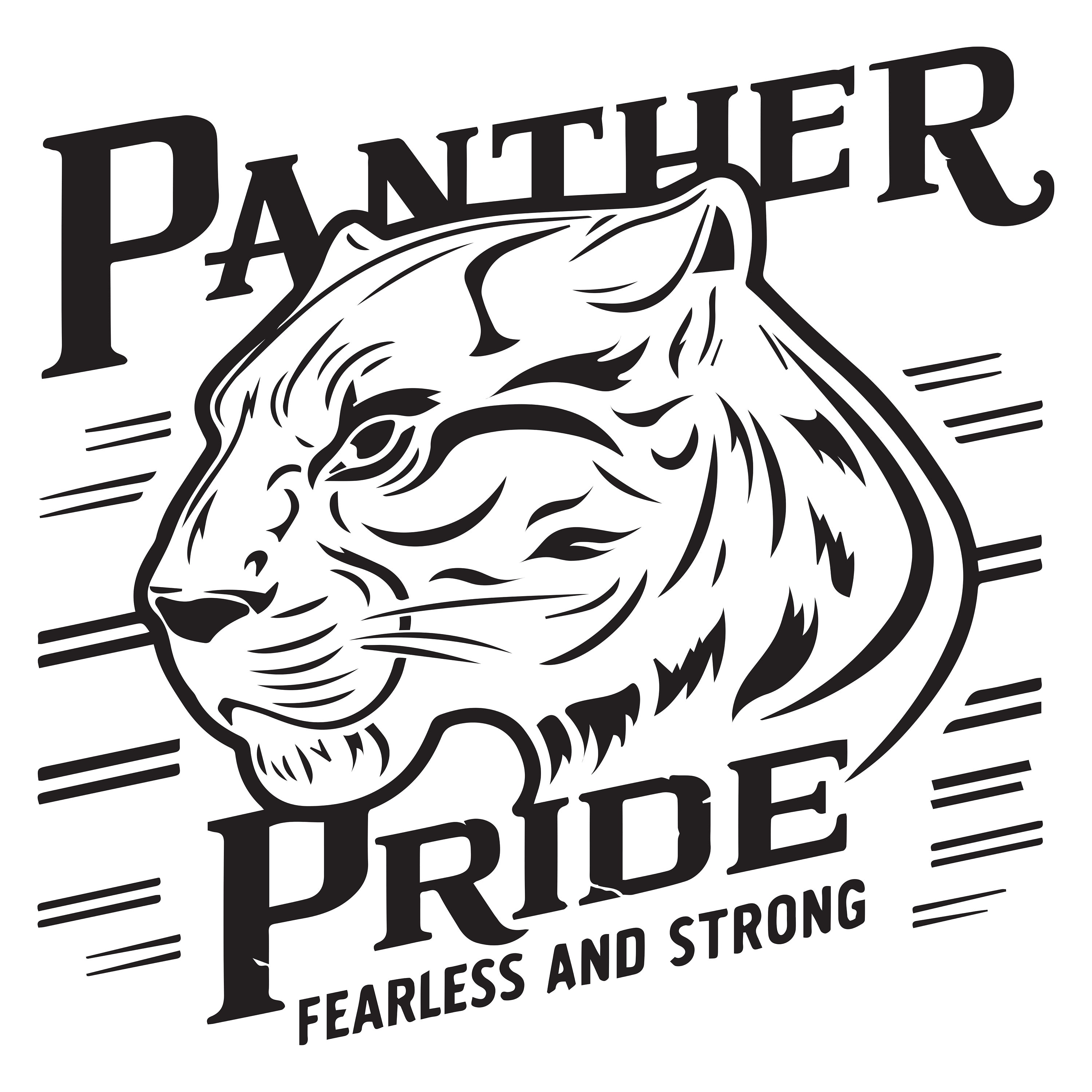 Panther Pride Svg, Retro Panthers, Panther Face, Panther Head Svg ...