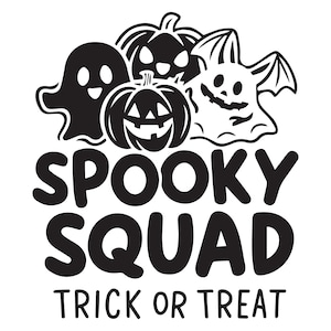Spooky Squad Svg, Trick or Treat Svg, Funny Halloween Svg, Halloween ...