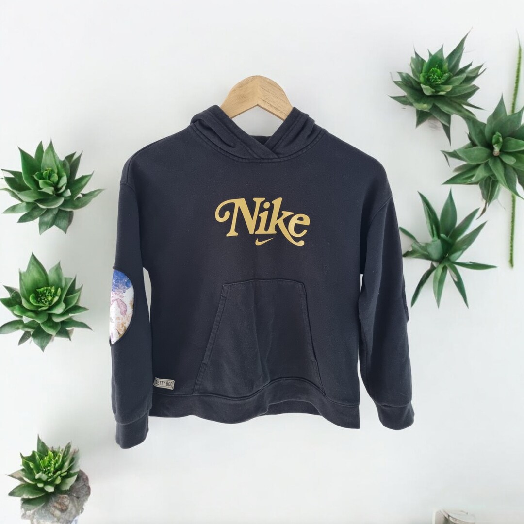 Upcycled Nike Hoodie With Vintage Touch - Etsy
