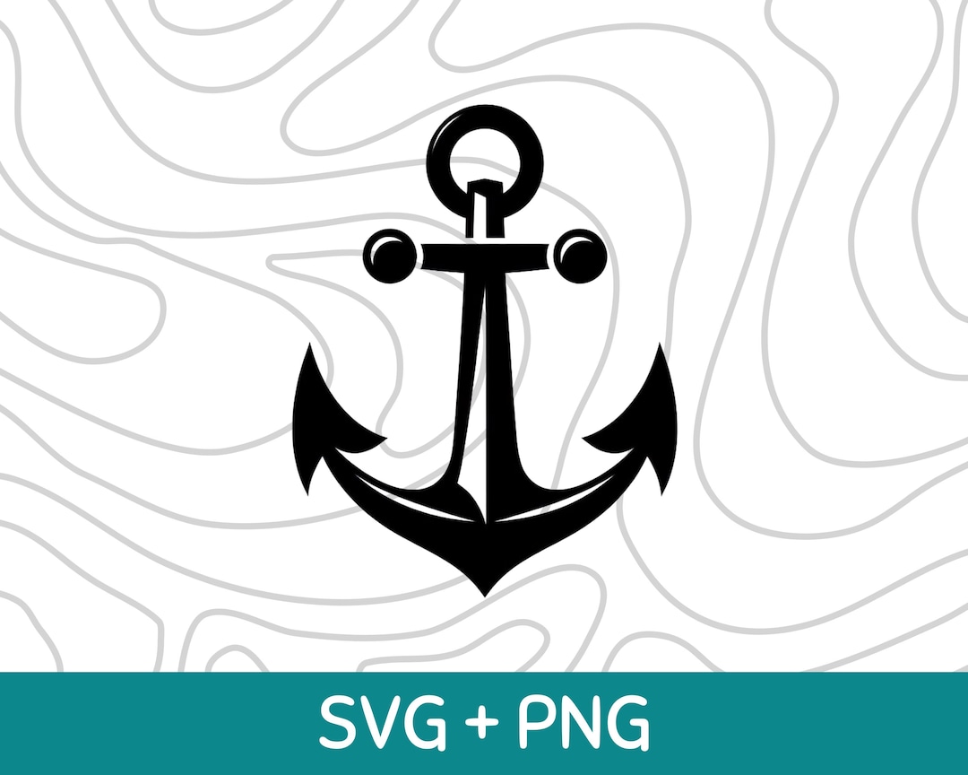 Anchor SVG, Anchor Graphic Clipart, Instant Download, PNG, Transparent ...