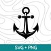 Anchor SVG, Anchor Graphic Clipart, Instant Download, PNG, Transparent ...