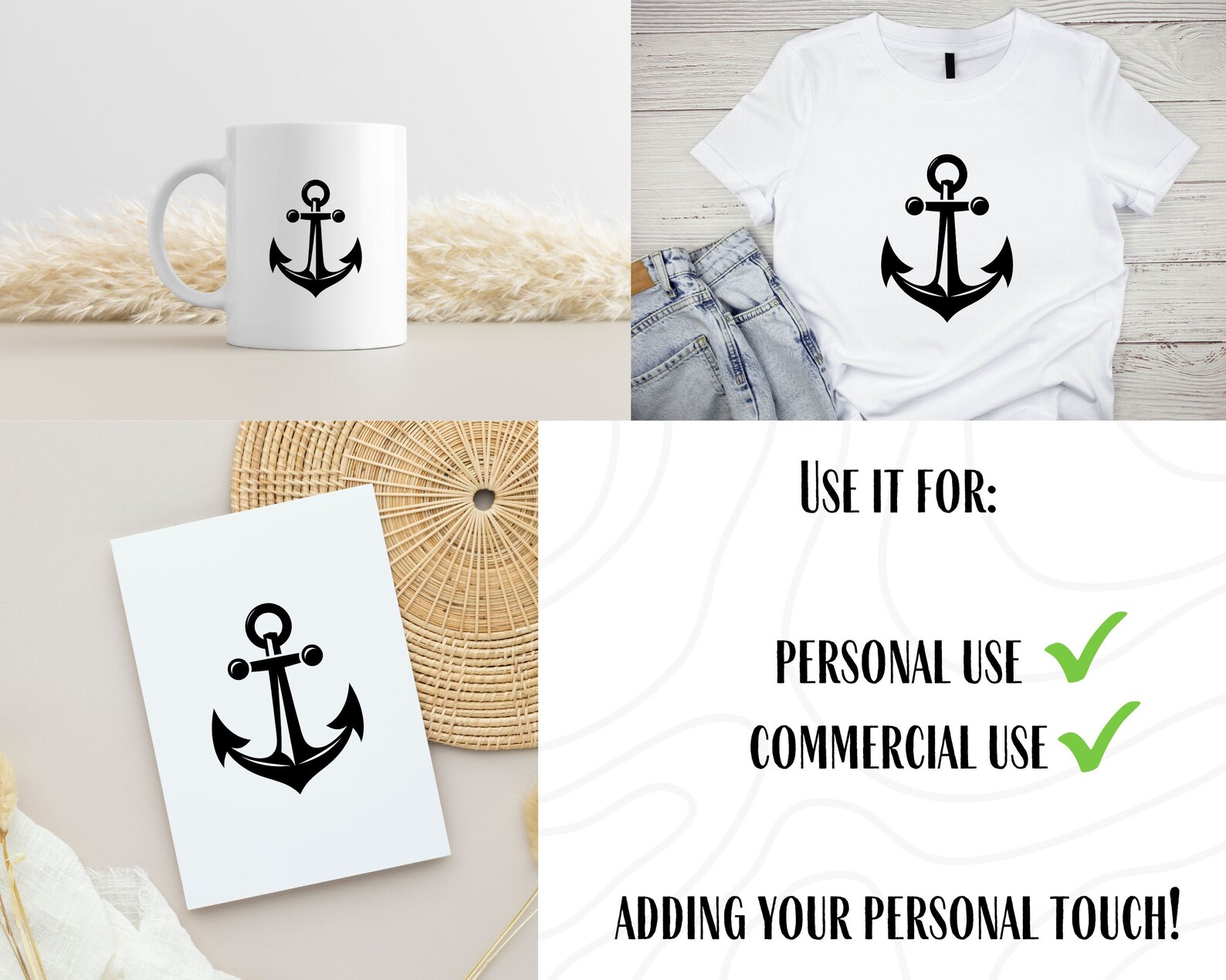 Anchor SVG, Anchor Graphic Clipart, Instant Download, PNG, Transparent ...
