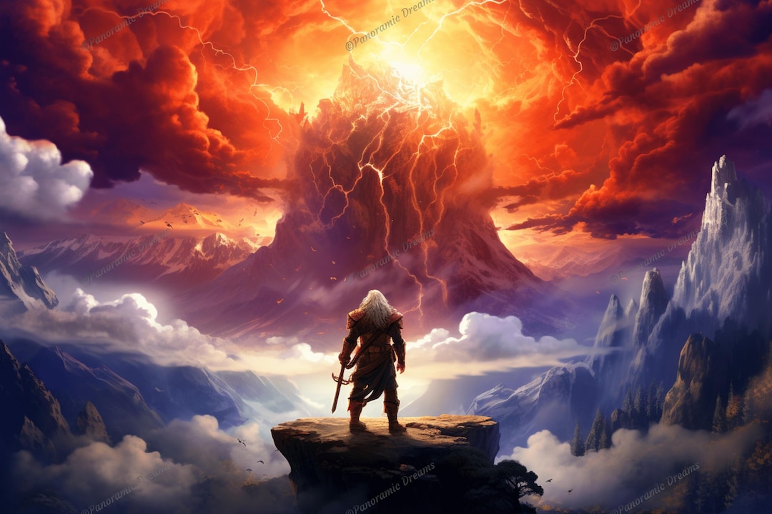 The Ascent to Valhalla, Instant Download, Valhalla, Myth-inspired Scene ...