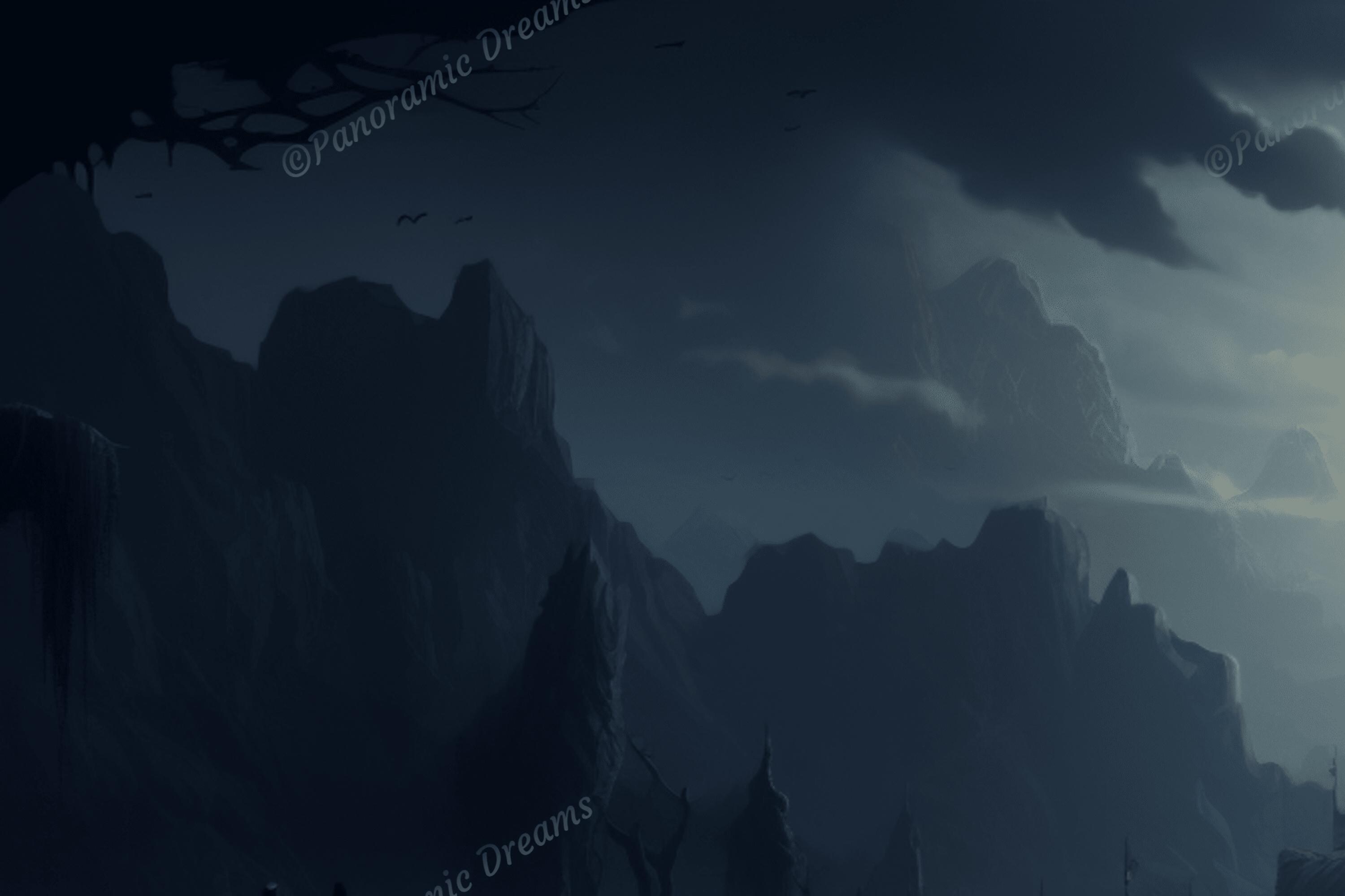 Veil of the Underworld, Instant Download, Eerie Full Moon Halloween ...