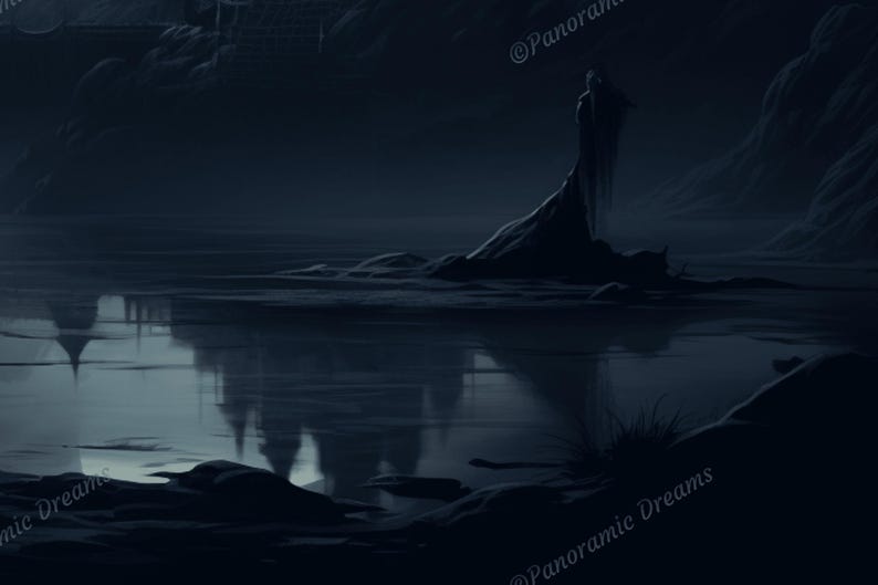 Veil of the Underworld, Instant Download, Eerie Full Moon Halloween ...