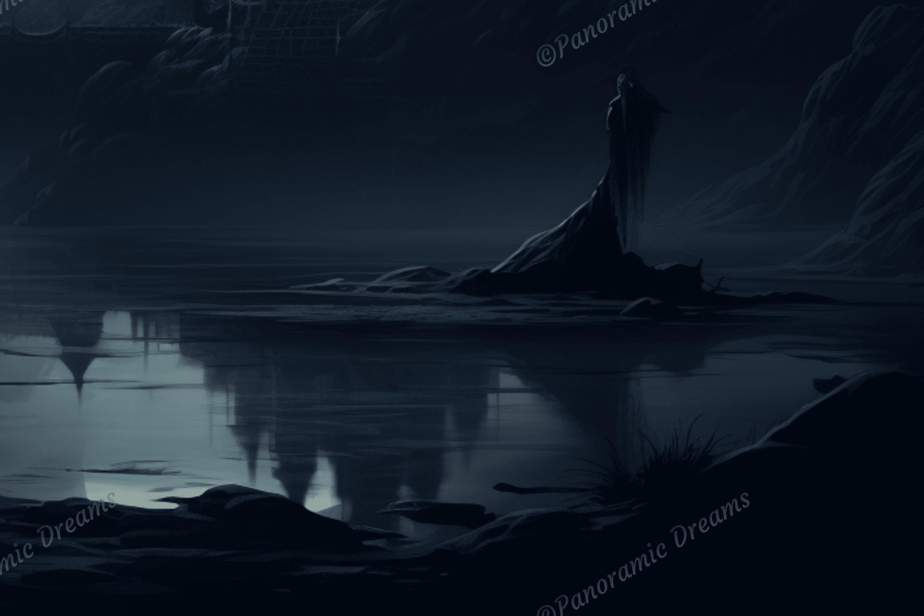 Veil of the Underworld, Instant Download, Eerie Full Moon Halloween ...