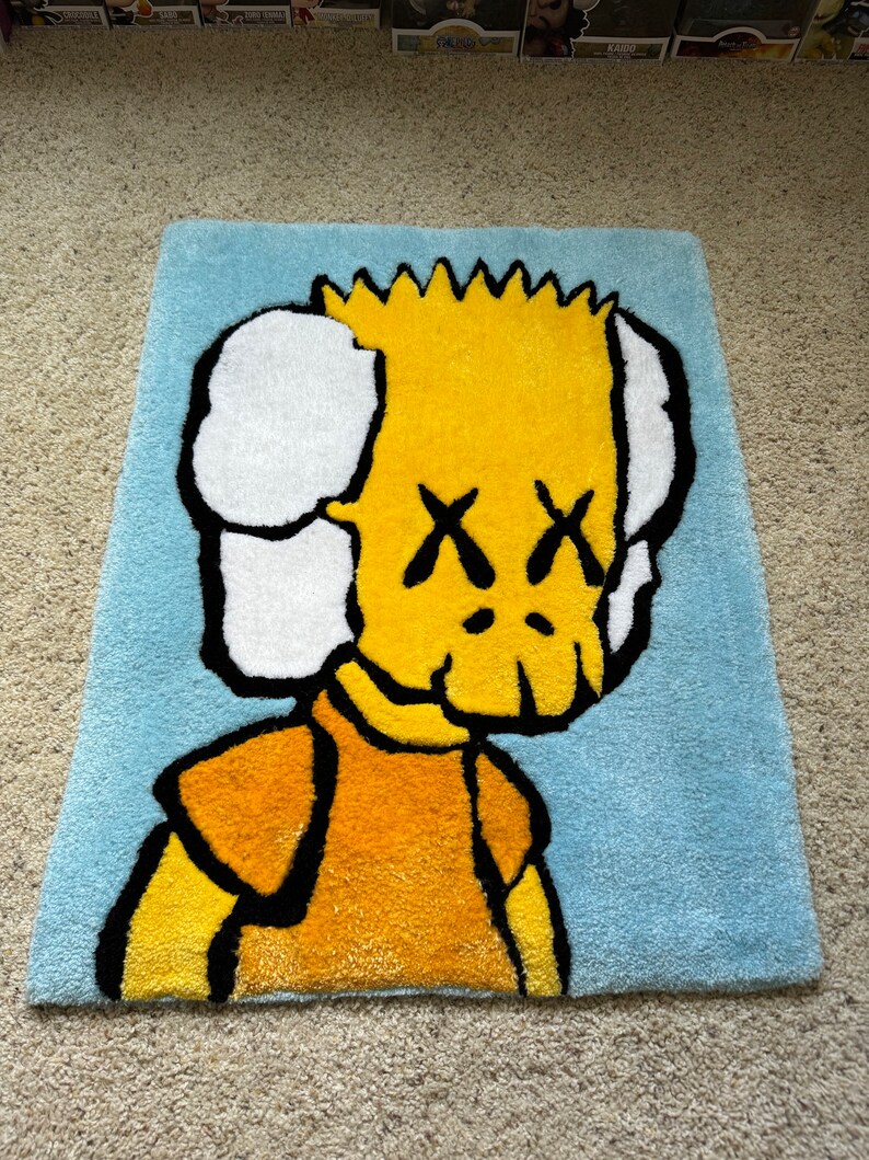 Custom Bart X KAWS Rug - Etsy