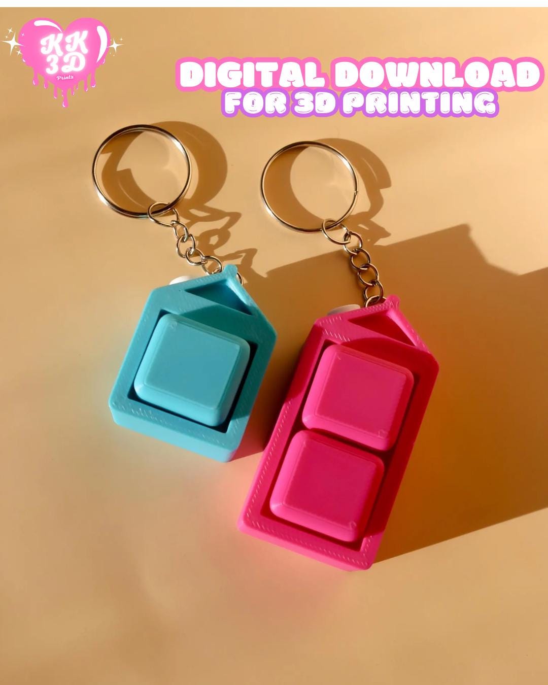 Milk Carton Clicker Single and Double - 3mf & STL File (only) for 3D ...