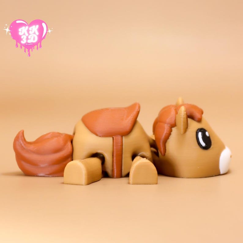 Articulated Saddle Horse STL File for 3D Printing, Print in Place ...