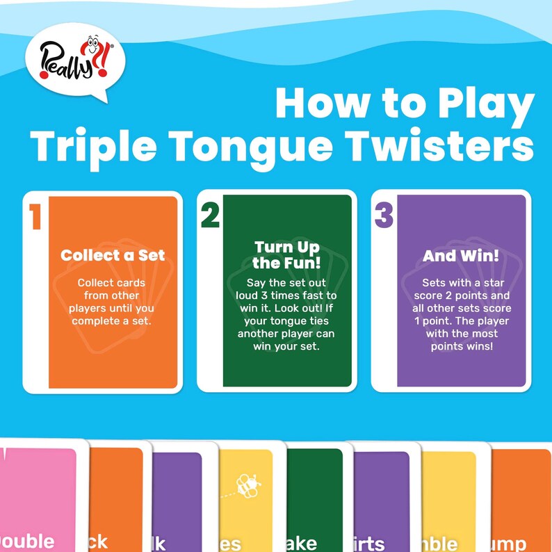 Tongue Twister Educational Card Game for Kids and Adults Hilarious and ...
