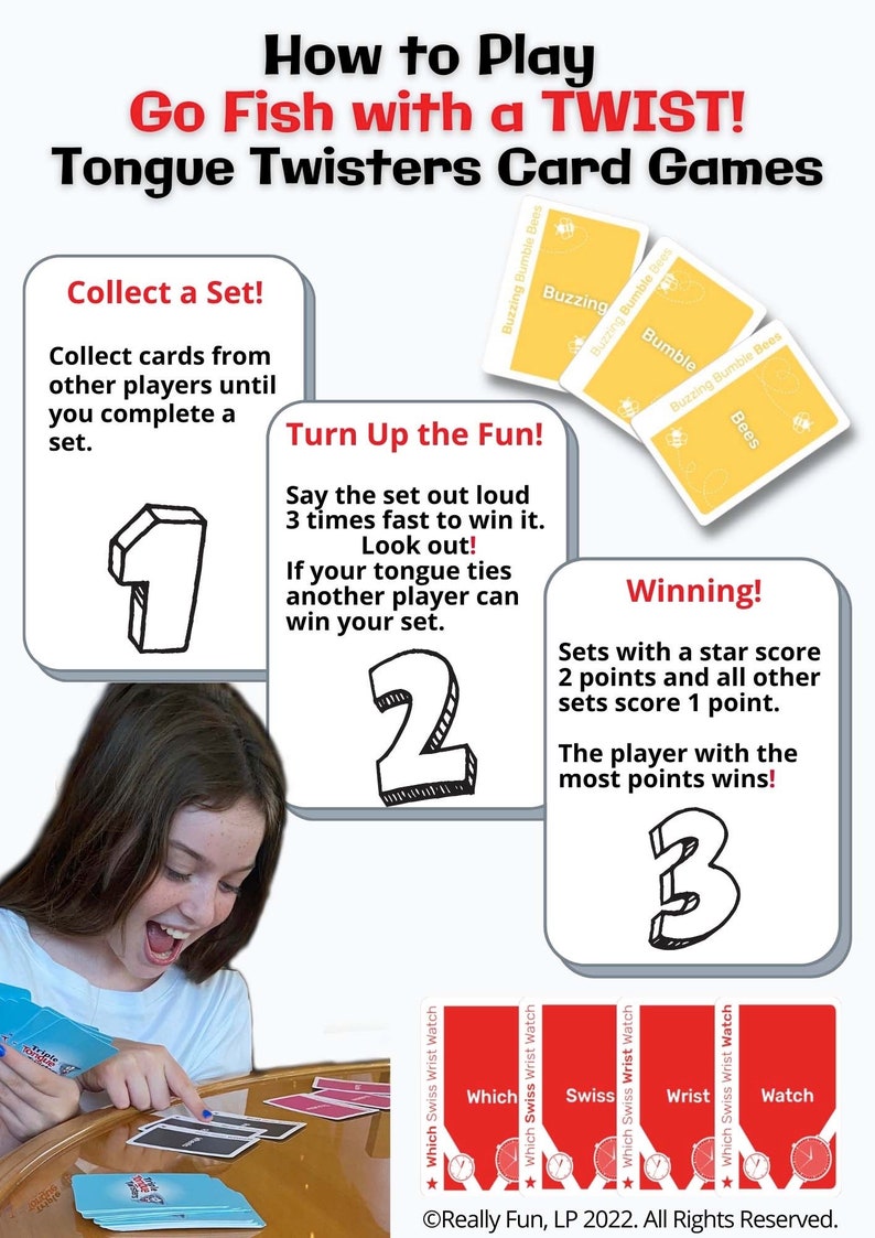 Tongue Twister Educational Card Game for Kids and Adults Hilarious and ...