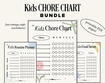 Kids Chore Chart Printable Bundle Family Chore Chart Toddler Chore ...