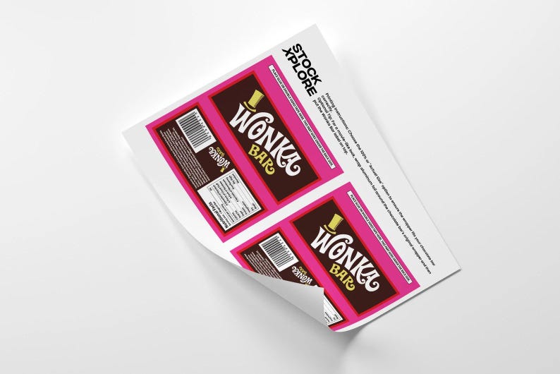 Digital PDF for Hershey's 1.55oz - Wonka Chocolate Bar Label - DIY ...