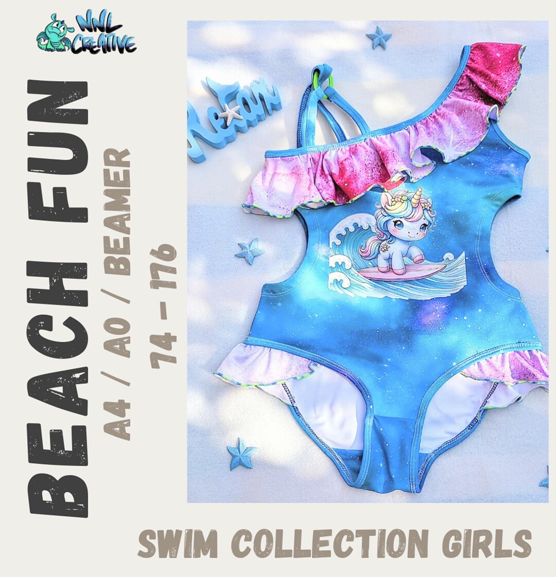 Swimwear Sewing Pattern * Swim Collection Beach Fun Girls * #tankini # ...