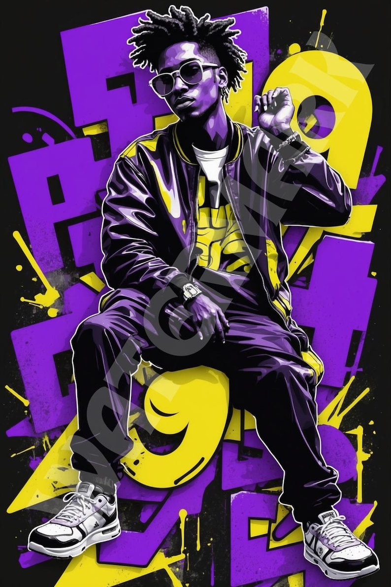 90s LA Hip Hop Graffiti Art Print (digital Download) - Etsy