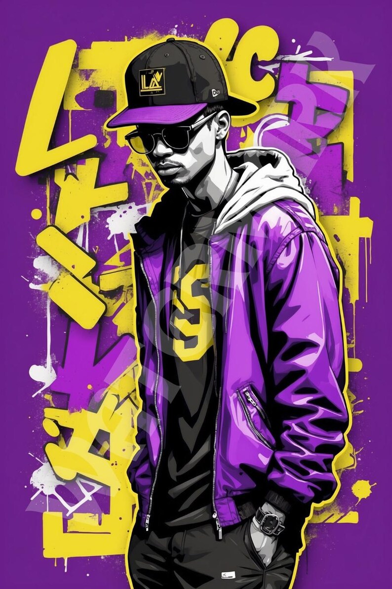 90s LA Hip Hop Graffiti Art Print (digital Download) - Etsy
