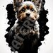 Cosmic Yorkie Floating Silhouette in Space for Dog Lovers & Unique ...