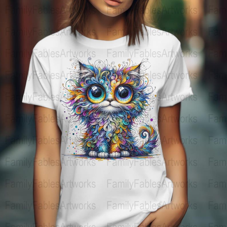 Funny Quirky Cat Clipart, Cute Cat, Quirky Frazzled Cats, Printable ...