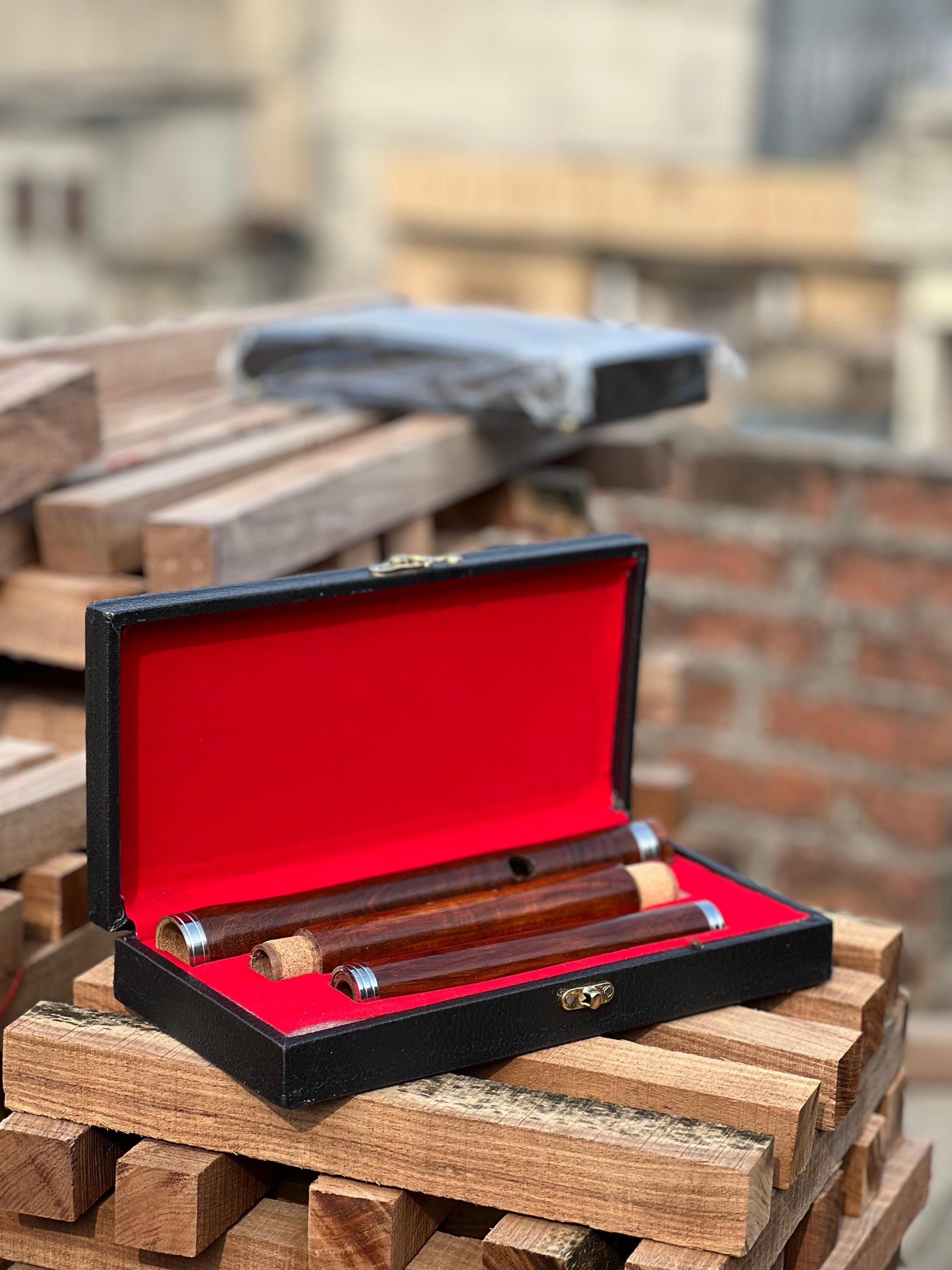 Rosewood Irish Brown Flute in D:3 Piece Beginner's Celtic Instrument ...