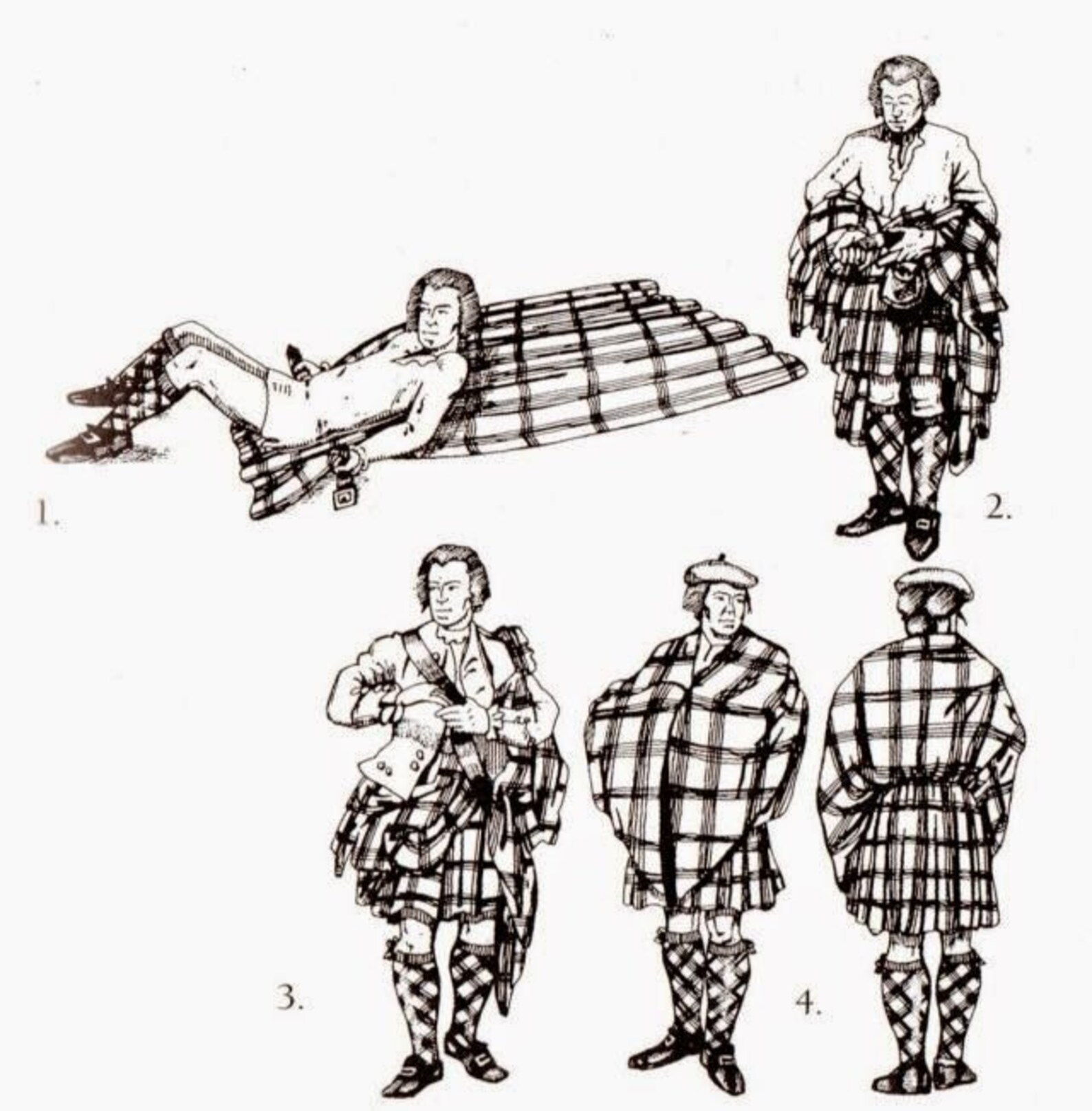 Scottish Great Kilt Vintage Tartan Great Kilt Vintage Highland Tartan ...