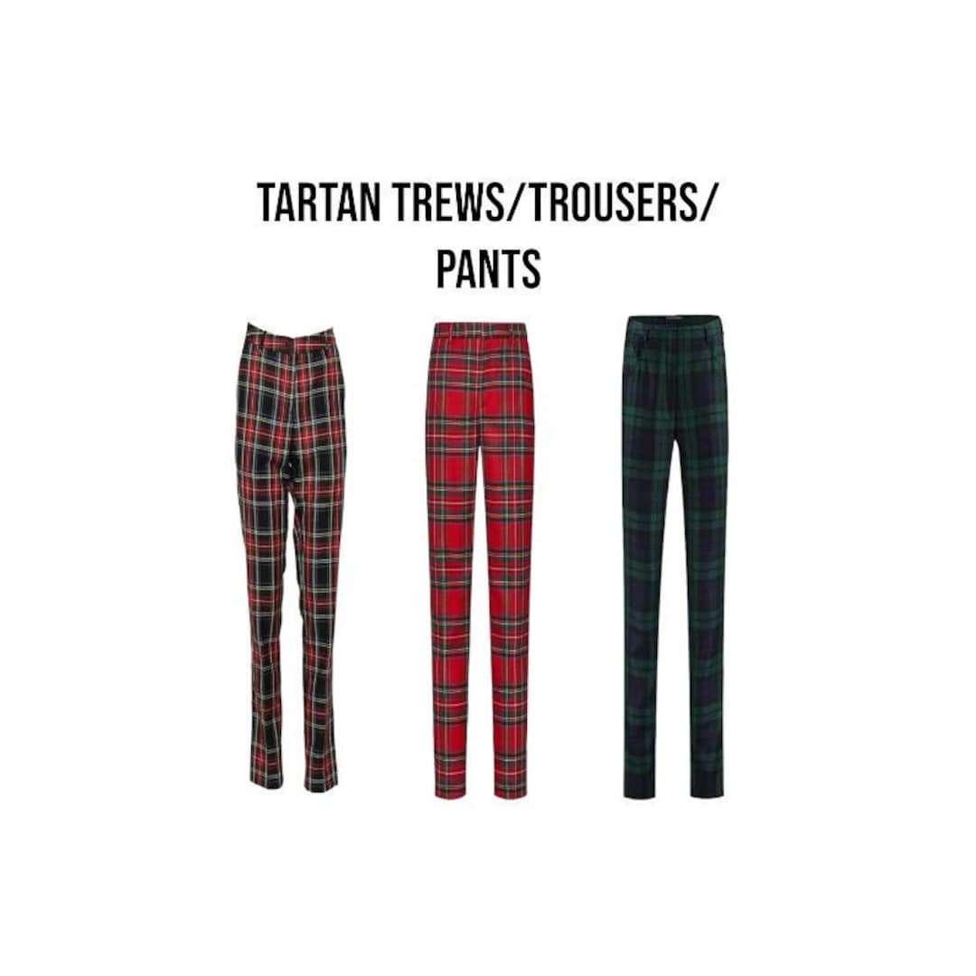 Men's Scottish Tartan Pants: Highland Wool Golf Trousers, Trews - Etsy