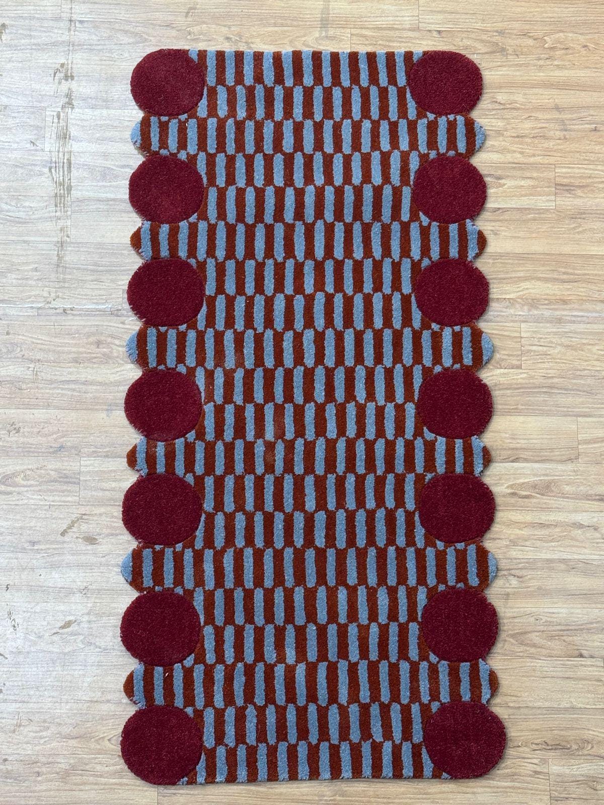 Hand-tufted Wool Runner Rug: Modern Geometric Design - Etsy