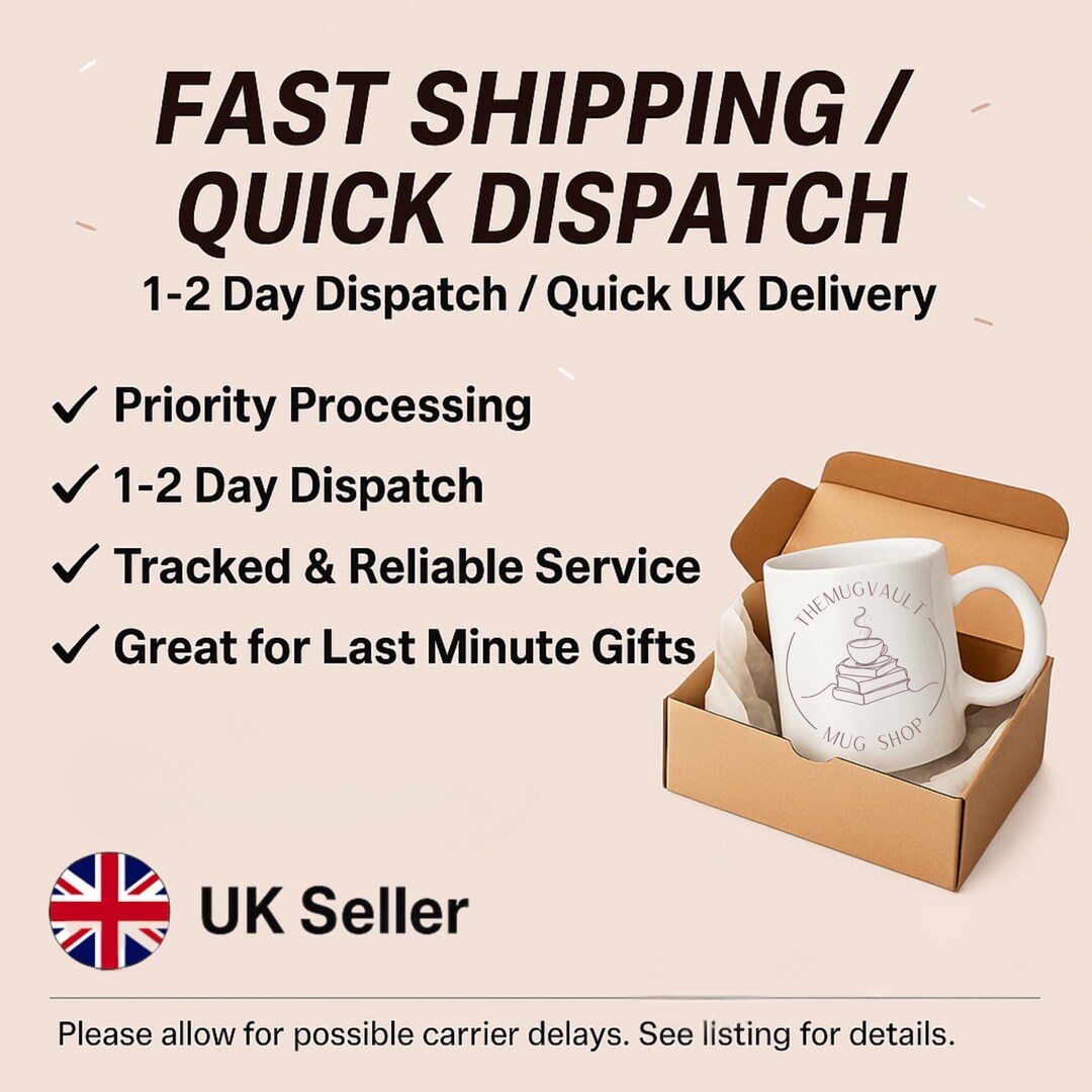 Fast UK Shipping Mug – 1–2 Day Dispatch – Last Minute Gift – Quick ...