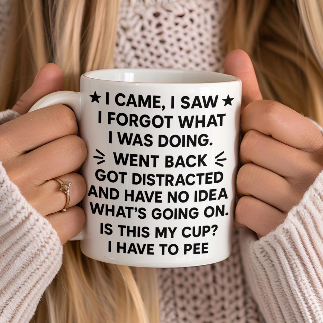 I Came I Saw I Forgot Funny Novelty Coffee Mug, Gift for Adhd, Funny ...
