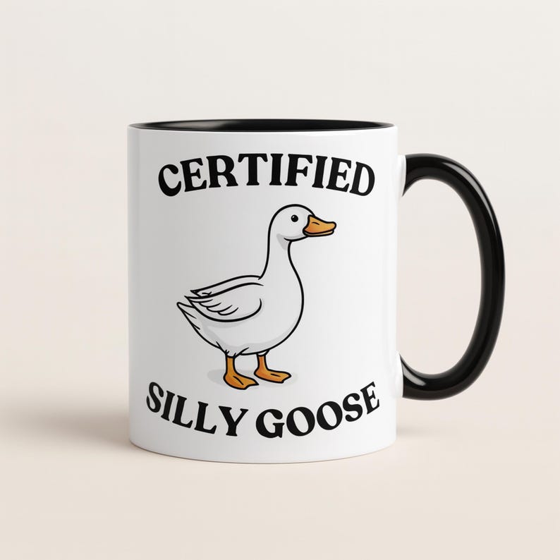 Certified Silly Goose Mug, Silly Goose Cup, Cute Duck Mug for Him, Meme ...