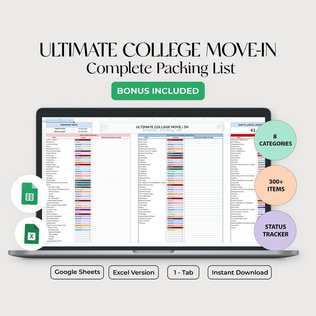 College Packing List, College Packing, College Dorm Essential, College ...