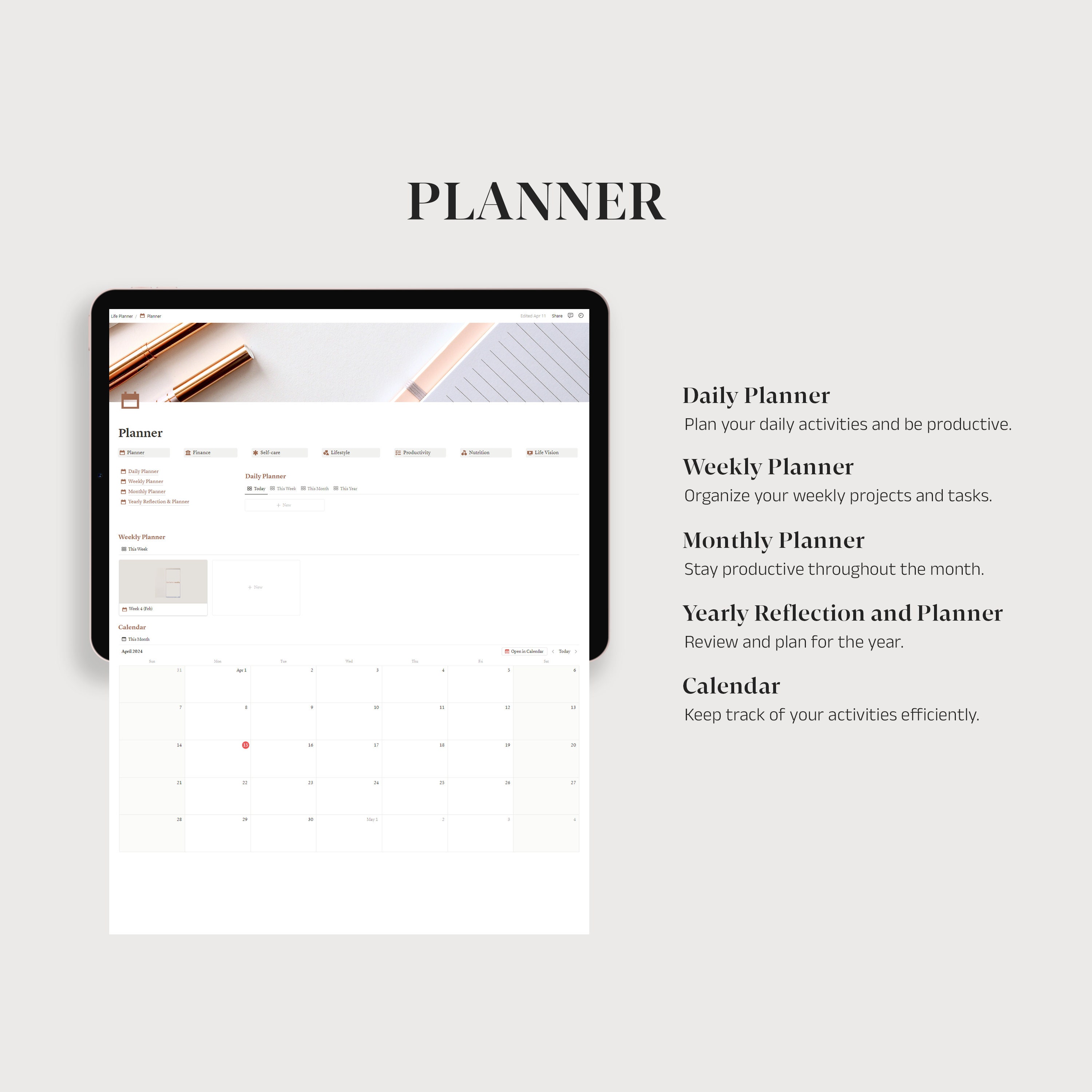 Notion Template, All in One Planner Ultimate Notion Planner ...
