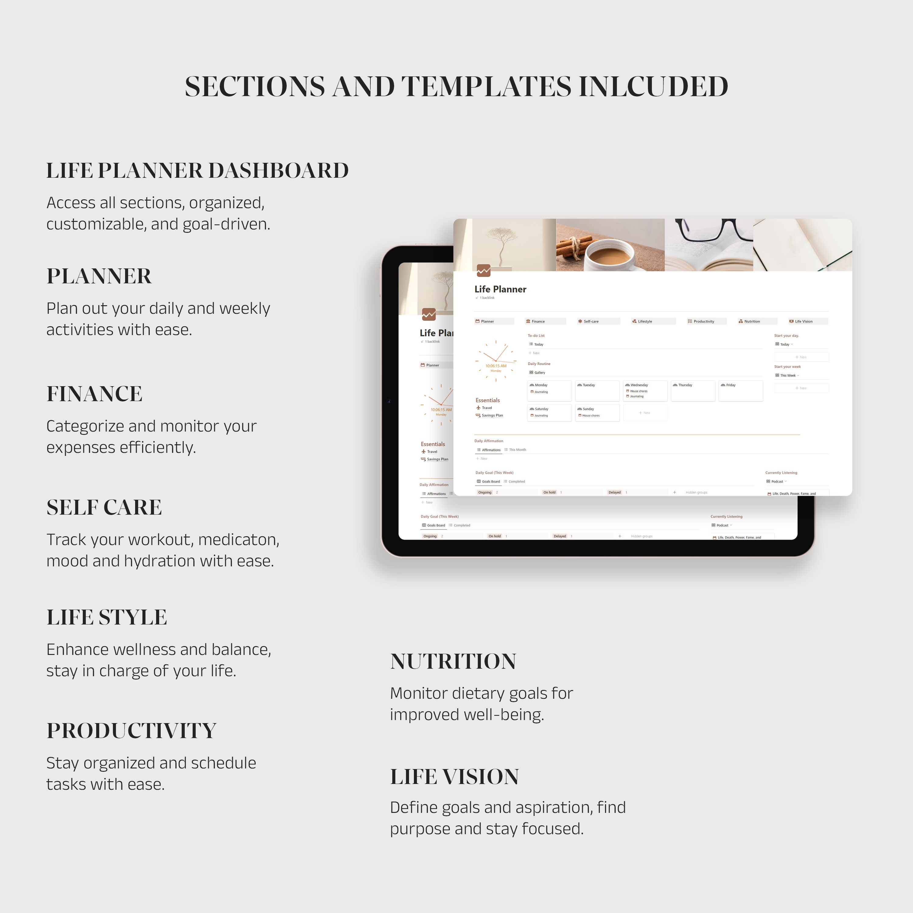 Notion Template, All in One Planner Ultimate Notion Planner ...