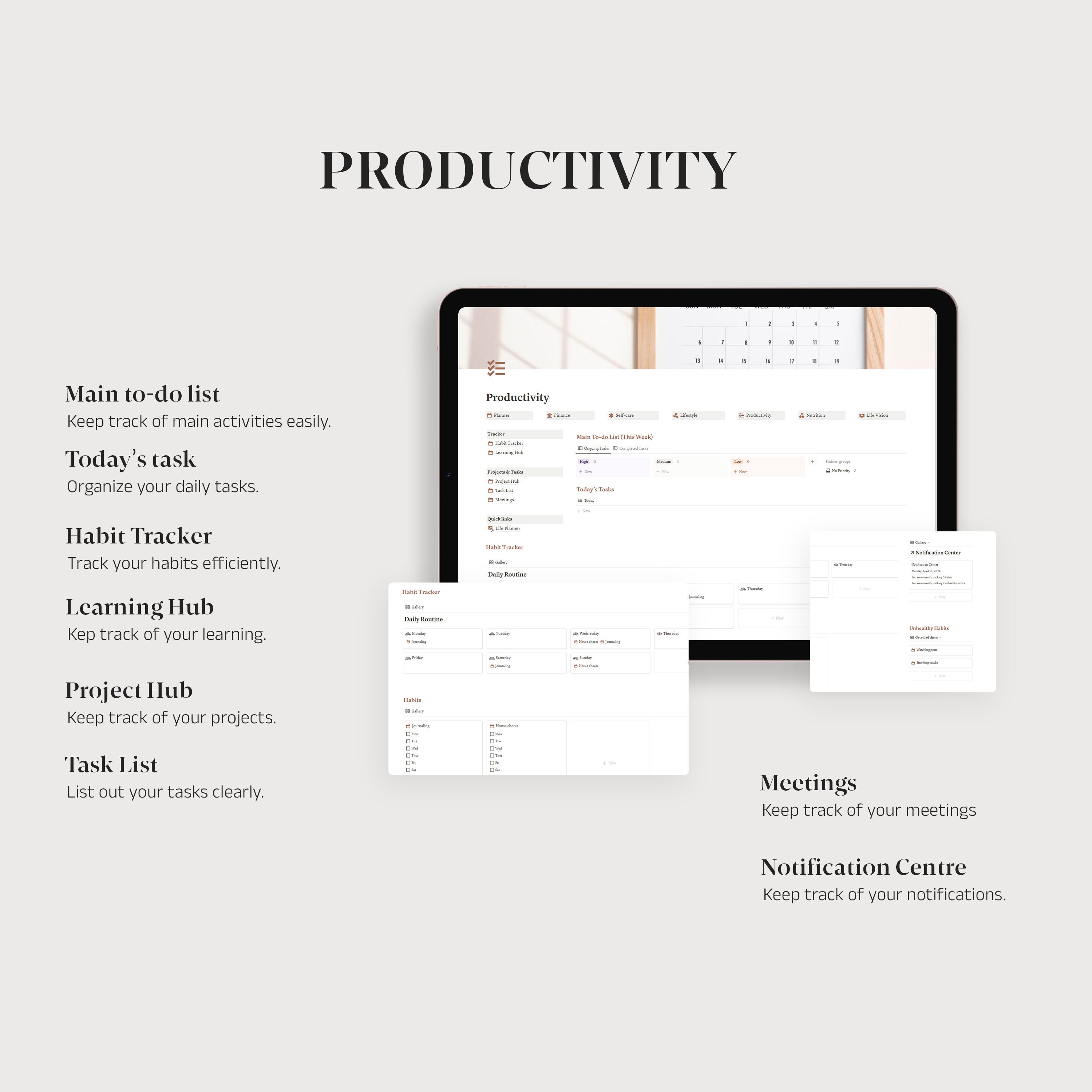 Notion Template, All in One Planner Ultimate Notion Planner ...