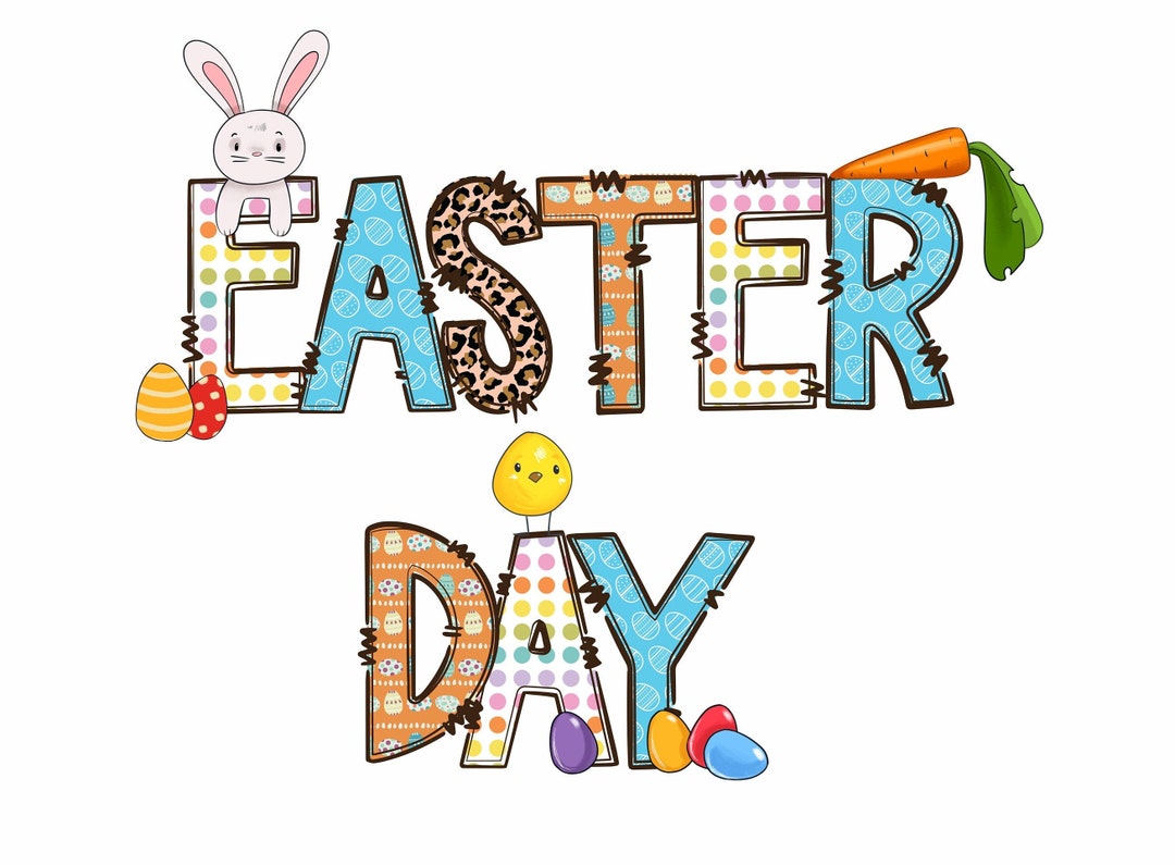 Easter Alphabet Letters PNG Bundle, Easter Eggs, Spring Floral, Easter ...