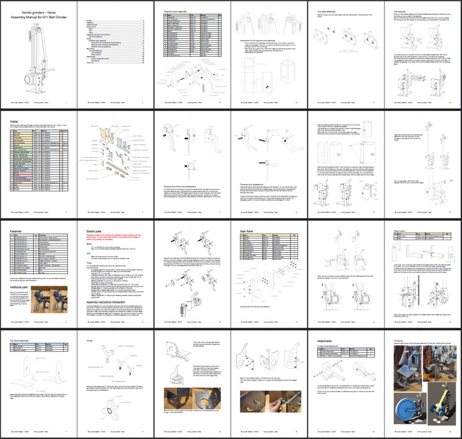 Belt Grinder - SIMPLE - Metric Plans - Nordic Grinders Verso - Digital ...