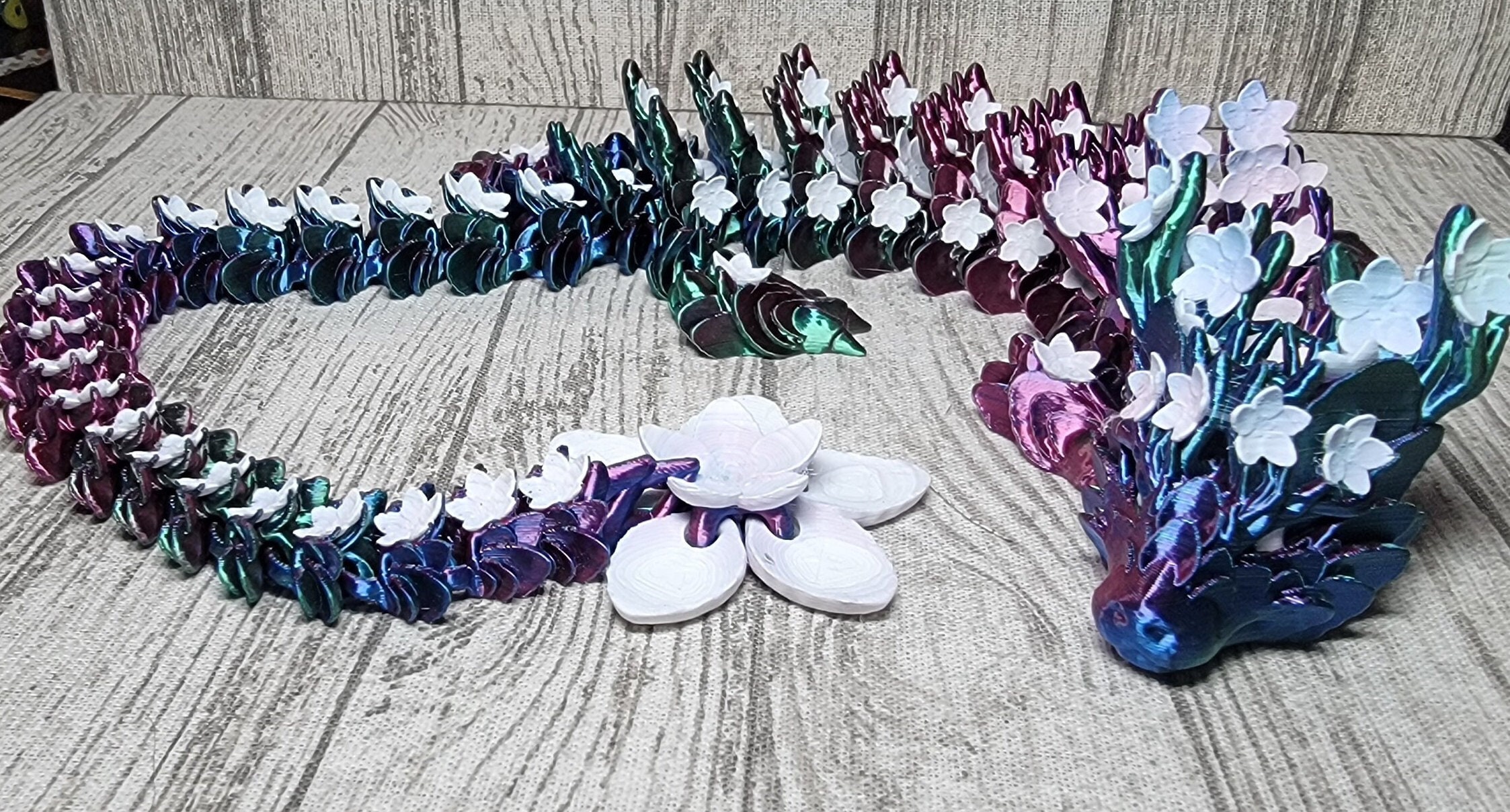 Cherry Blossom Dragon 3d Printed Dragon - Etsy