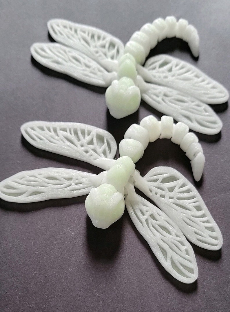 3D Printed Dragonfly| Glow in the Dark| Articulating Fidget Toy| Great ...