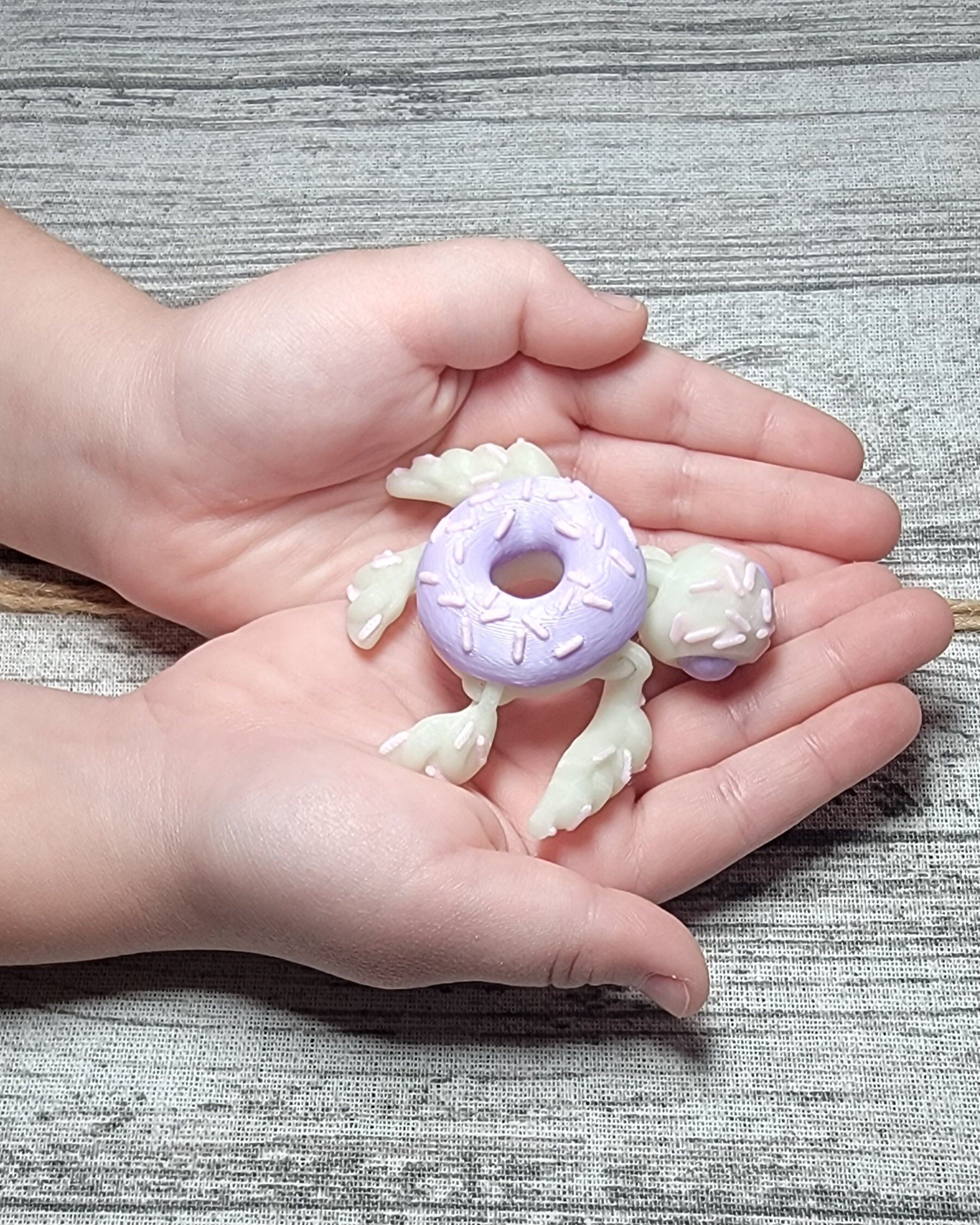 3D Printed Articulated Turtle Glow in the Dark Donut Turtle Authorized ...