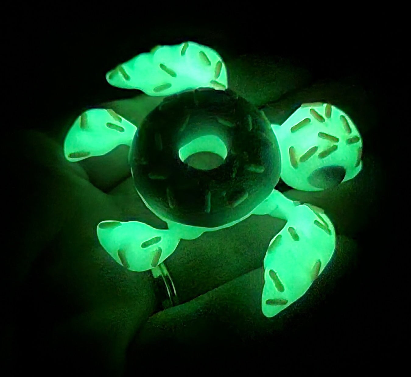 3D Printed Articulated Turtle Glow in the Dark Donut Turtle Authorized ...